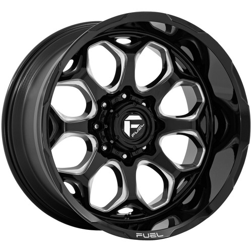 Fuel FC862 Scepter 20x10 8x6.5" -18mm Black/Milled Wheel Rim 20" Inch ...