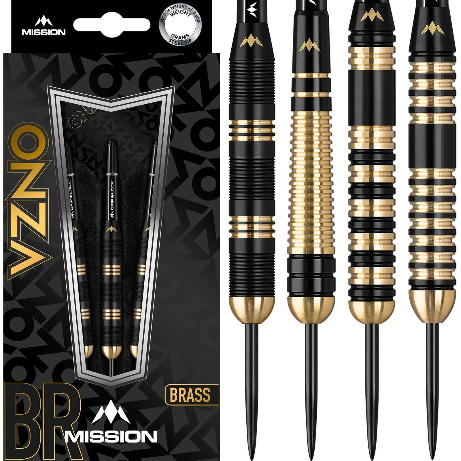 Mission | Onza | Steel Tip Brass Darts Set 22g -24g grams, Multiple ...
