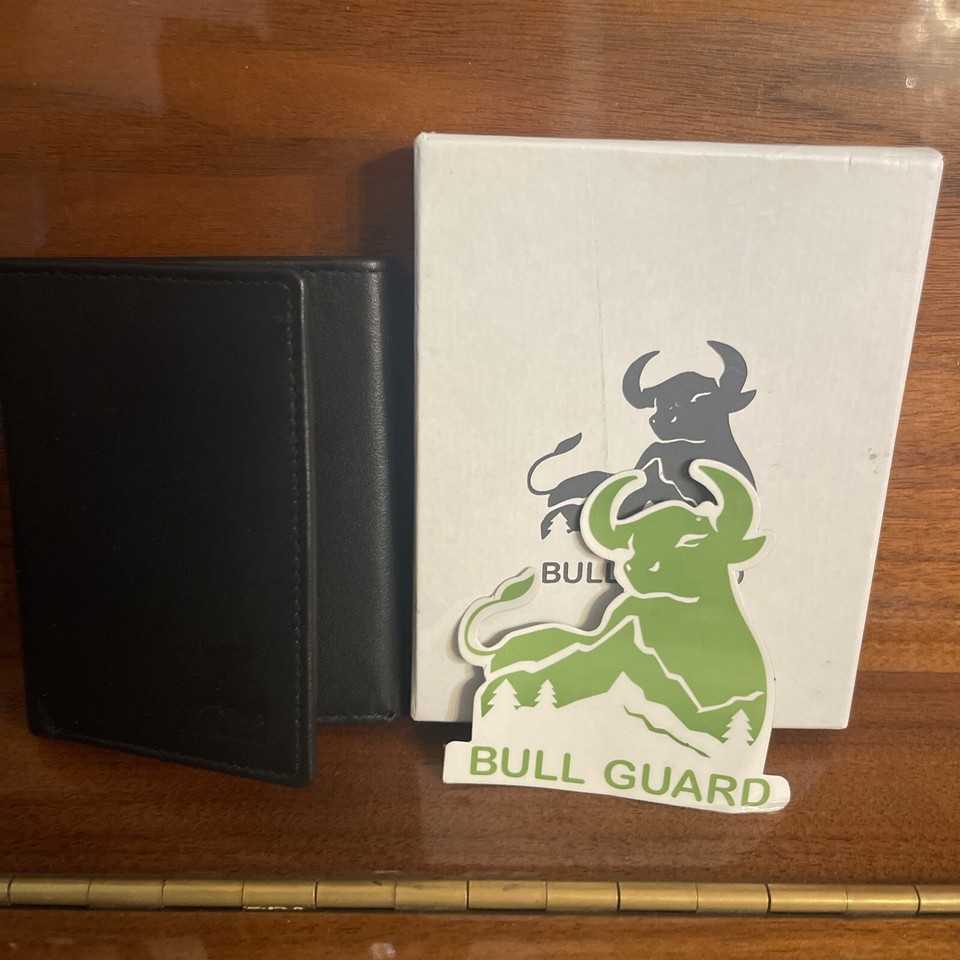 Bull Guard RFID Genuine Leather Trifold Wallets For Men ID Window NIB ...