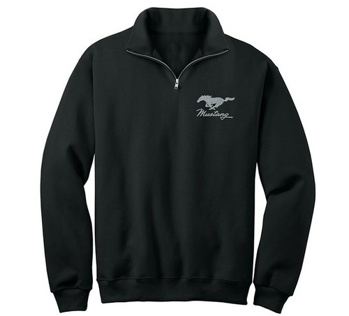 Ford Mustang Performance Fleece Black 1/4 Zipper Outerwear ...