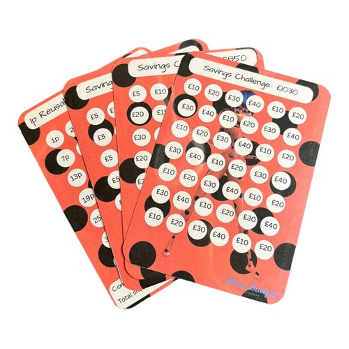 Kids Ladybug Design Small 4 Pack laminated Money Tin challenge Stickers ...