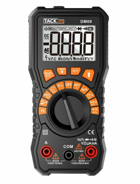 Digital Multimeter 6000 Counts Tacklife DM09 TRMS NCV Detection Amp Ohm ...