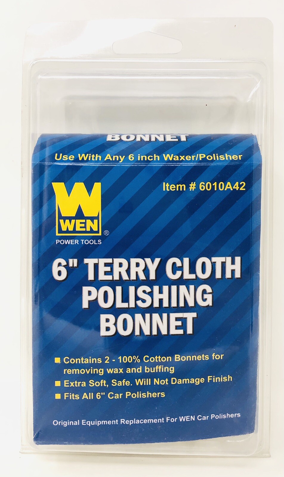 WEN 6010A42 Terry Cloth Polishing Bonnets, 6-Inch, 2-Pack NOS EH22 | eBay