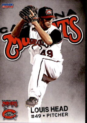 2014 Carolina Mudcats Choice #8 Louis Head Houston Texas TX Baseball ...