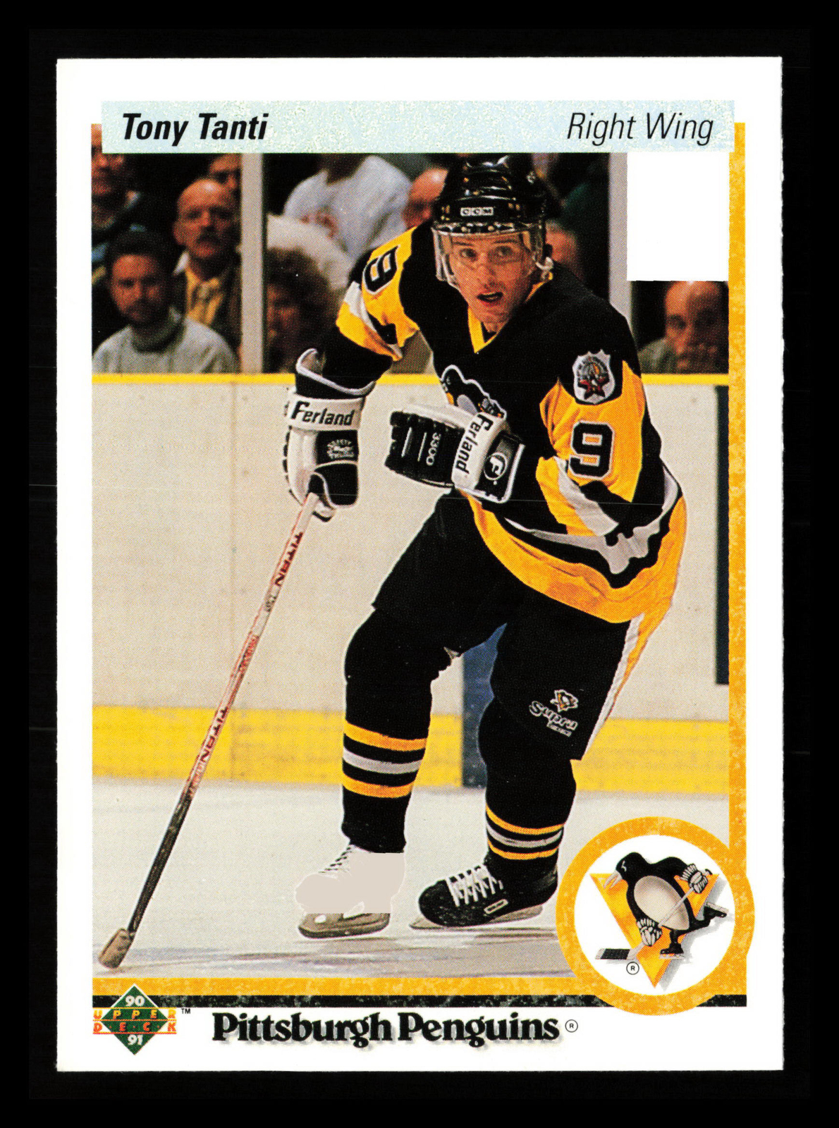 Tony Tanti 1990-91 Upper Deck Hockey NHL #197b Pittsburgh Penguins | eBay