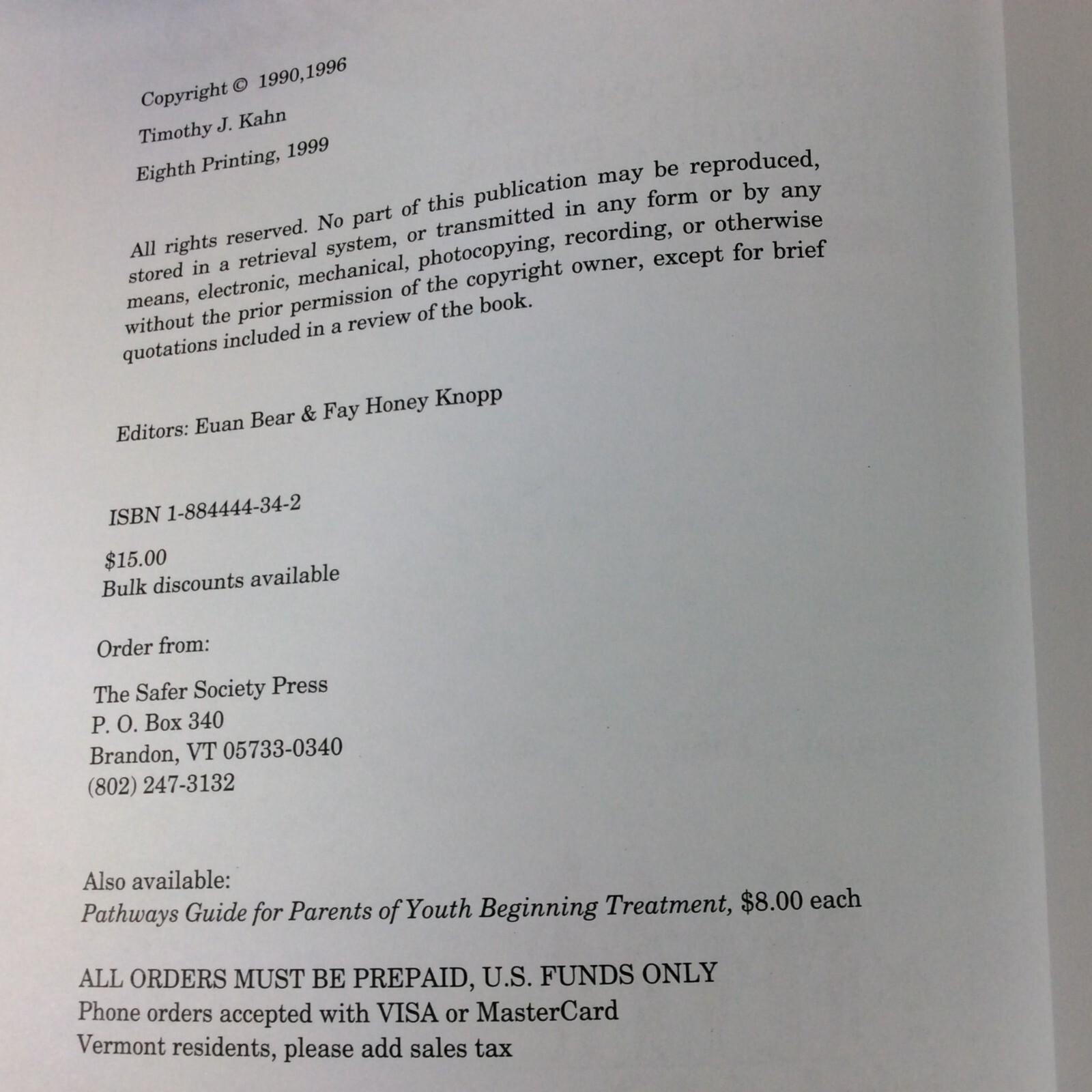 Pathways : A Guided Workbook for Youth Beginning Treatment by Timothy J ...