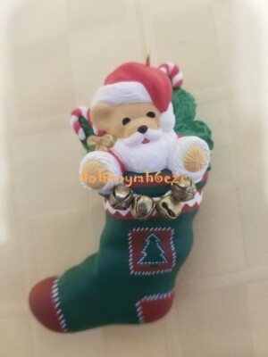 Hallmark 1996 Get Hooked on Collection Bear Stocking KOC Christmas ...
