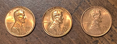 1972 PDS Red Lincoln Cents - 3 great red coins | eBay