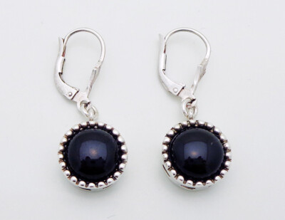 Vintage CNA Black Onyx Drop/Dangle Earrings in Sterling Silver | eBay