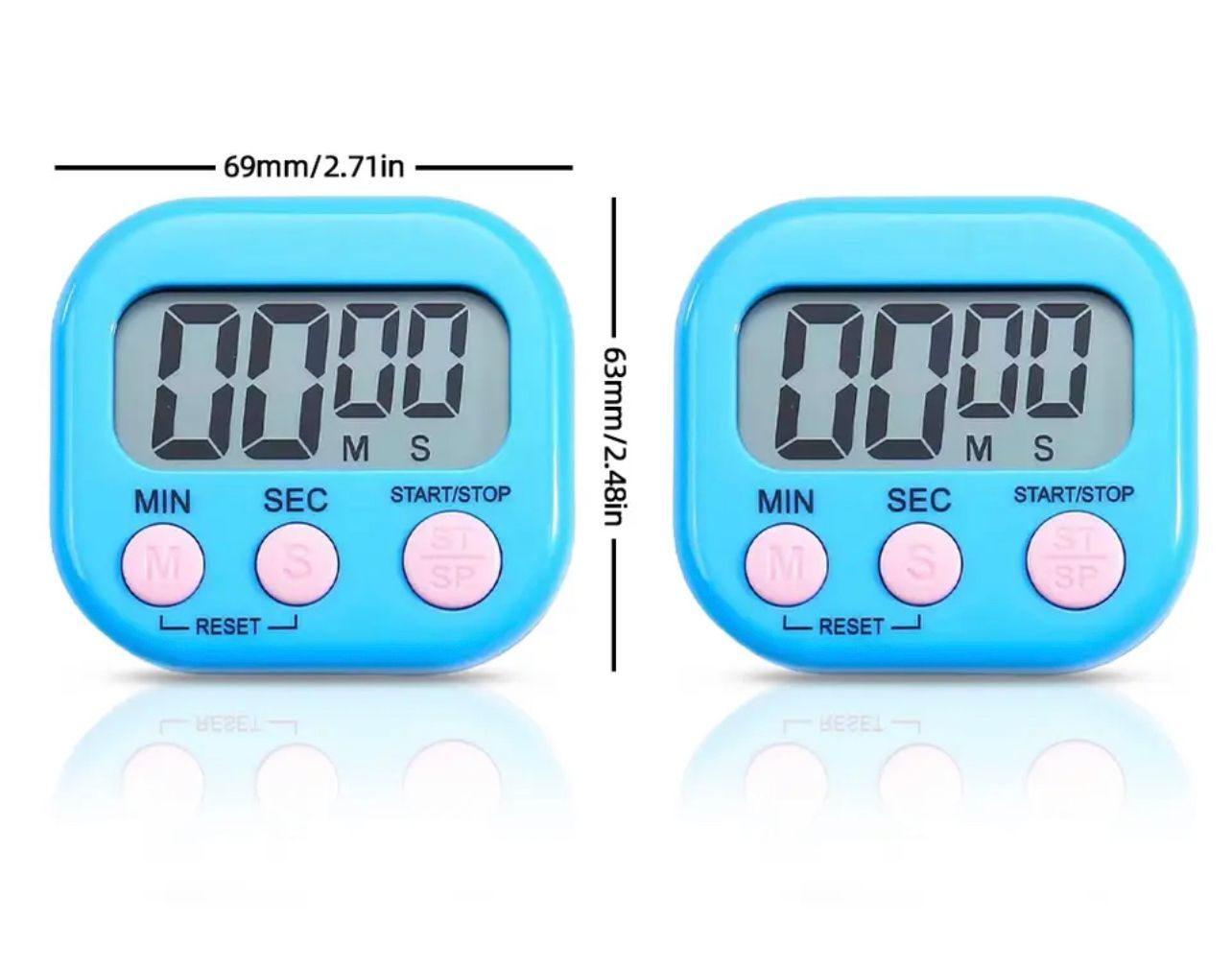 Digital Large Clock Kitchen Cooking Timer Count-Down Up Loud LCD Alarm ...