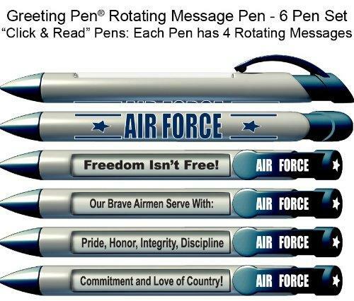 Greeting Pen "Air Force" Military Service Pens with Rotating Messages ...