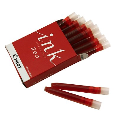 Pilot IRF-12S RED Ink Cartridge for Fountain Pen (12 pcs) | eBay