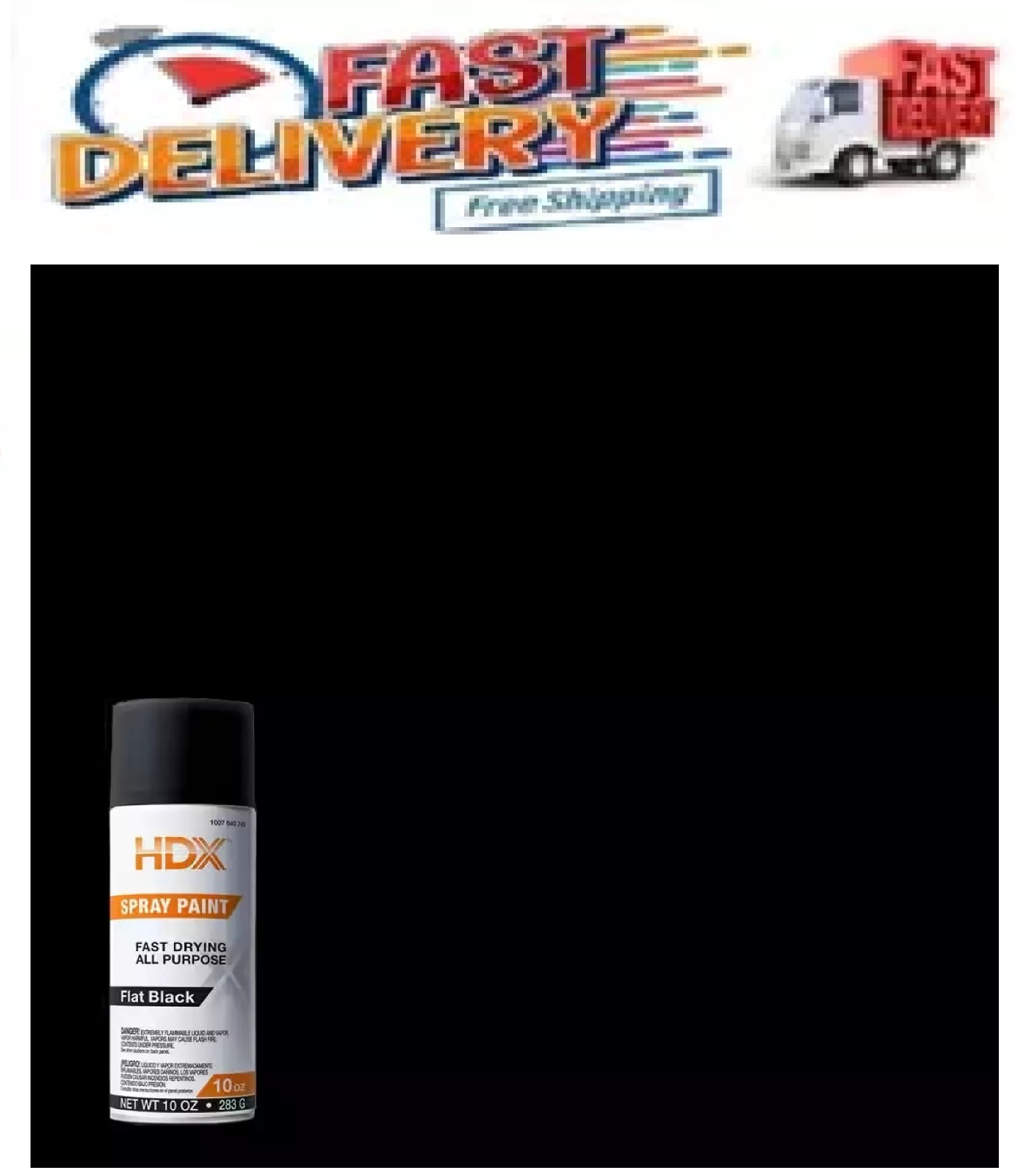 10 Oz. All Purpose Flat Black Spray Paint | eBay
