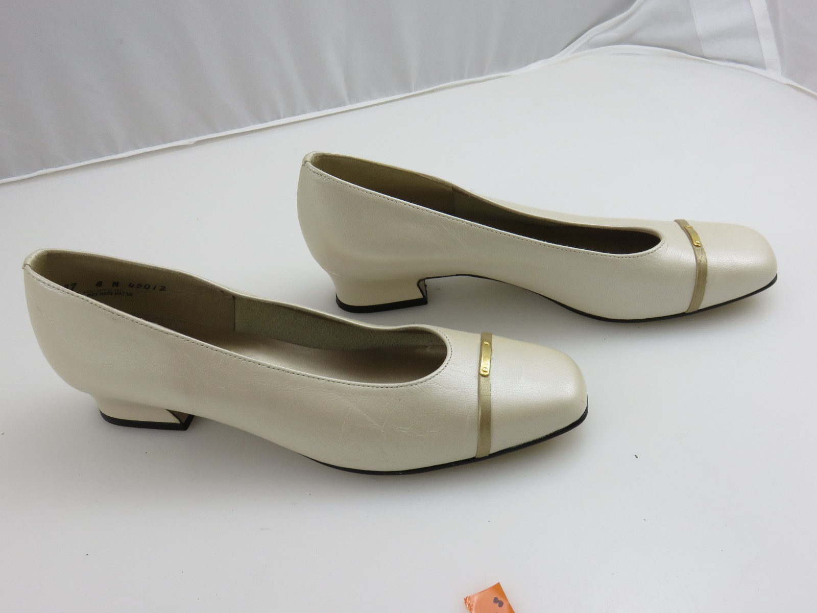 Magdesians Women's Pumps Heels Sz 8N Light Beige Leather Made In USA | eBay