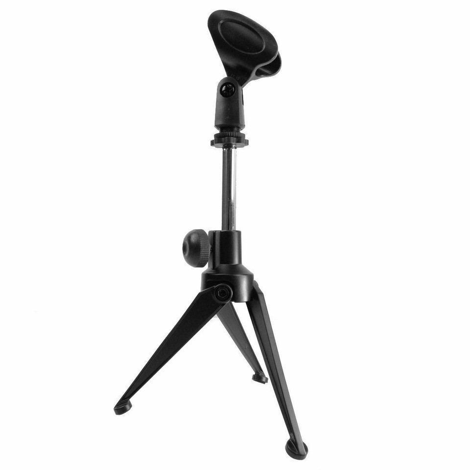 Adjustable Tabletop Mic Stand Portable Foldable Desktop Tripod ...