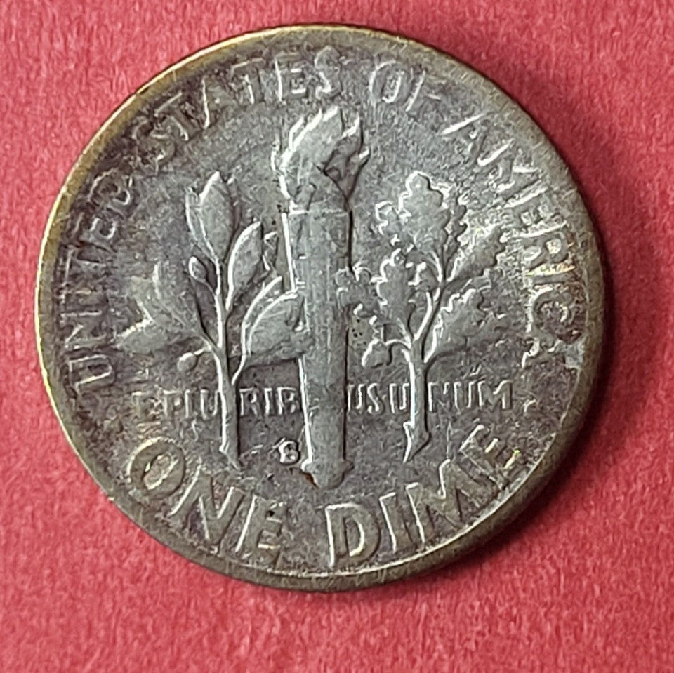 1949 S Roosevelt Dime Semi Key Date Crazy Natural Toning Free Shipping ...