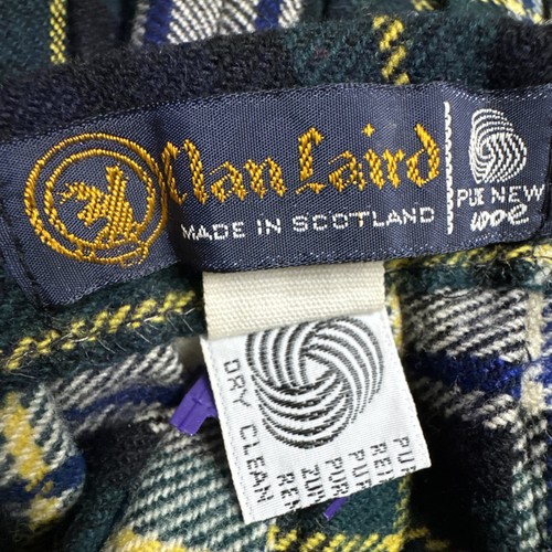 Vintage Clan Laird Scottish Kilt Size Small Green Plaid Pleated Buckles ...
