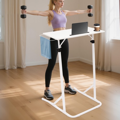 Adjustable Height Bike Trainer Desk Workstation Freestanding Desk for ...