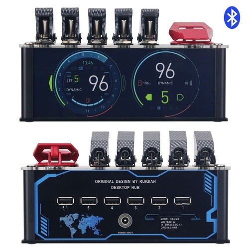 USB Switch USB Hub Built-in RGB Light Support for Retro Decoration ot1 ...