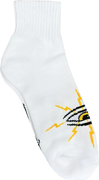 TOY MACHINE LIGHTENING EYE CREW SOCKS WHITE 1pr | eBay