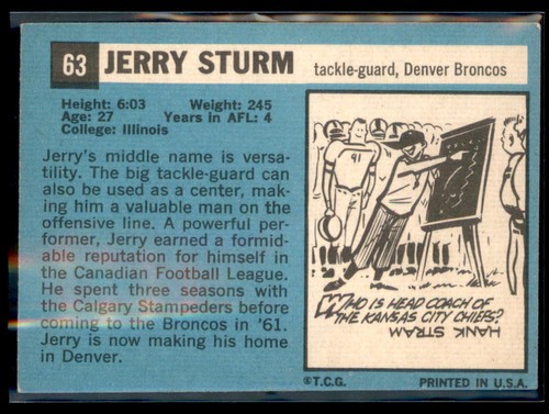 1964 Topps #63 Jerry Sturm | eBay