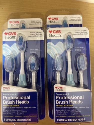 4x CVS Professional Brush Heads 4x3=12 Total | eBay