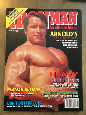 IronMan Magazine April 1993 Arnold Schwarzenegger Cover | eBay