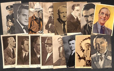 Lot of 16 vintage cards cinema film stars actors better lot | eBay