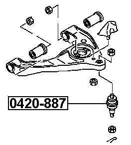 Fits Mitsubishi Canter Ball Joint Front Lower Arm FEBEST 0420-887 OEM ...