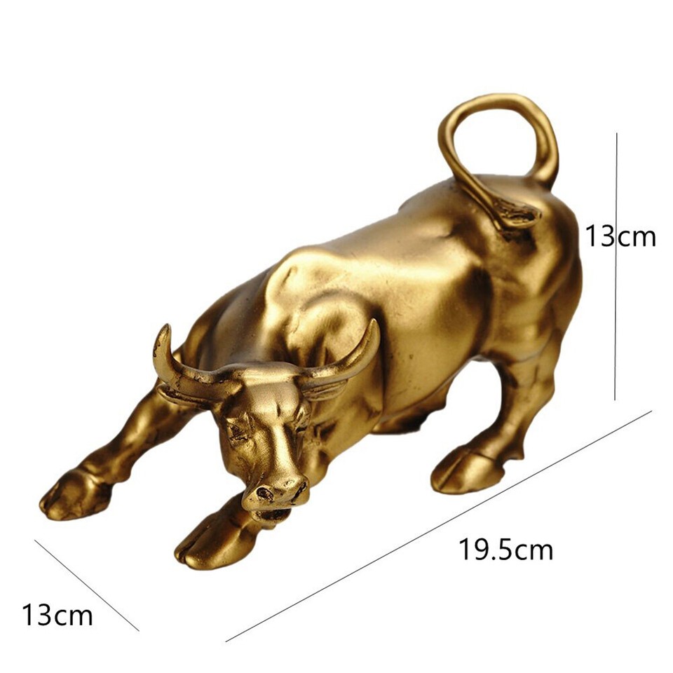 Miami Bitcoin Bull Statue Wall Street Bull Figure Model OX Home Desk ...