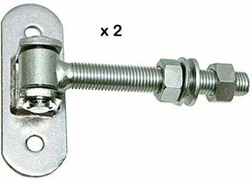 Gate Hinges Heavy Duty 150/250kg Set of 2 Adjustable Long Bolt | eBay ...