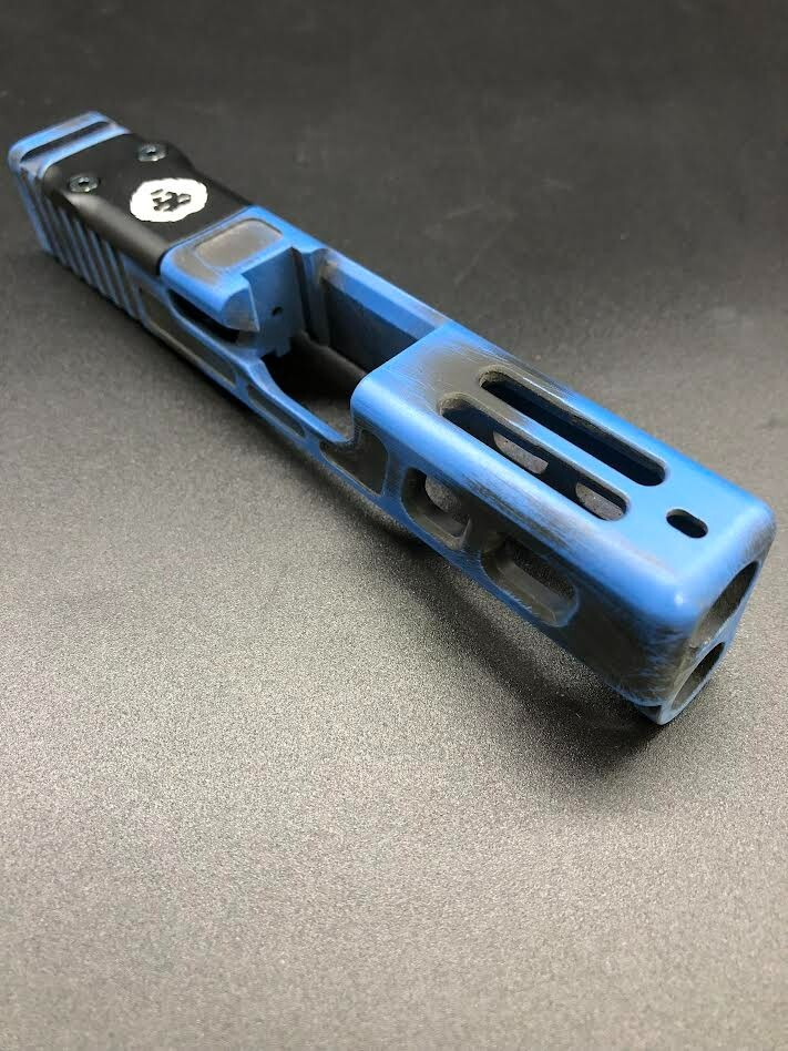 Blue Glock Slide