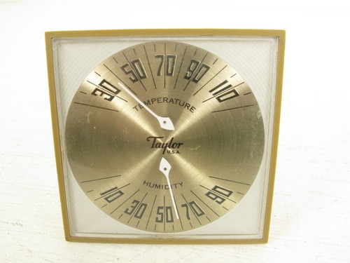 Vintage Taylor USA Thermometer Temperature Humidity Gauge Weather Desk ...