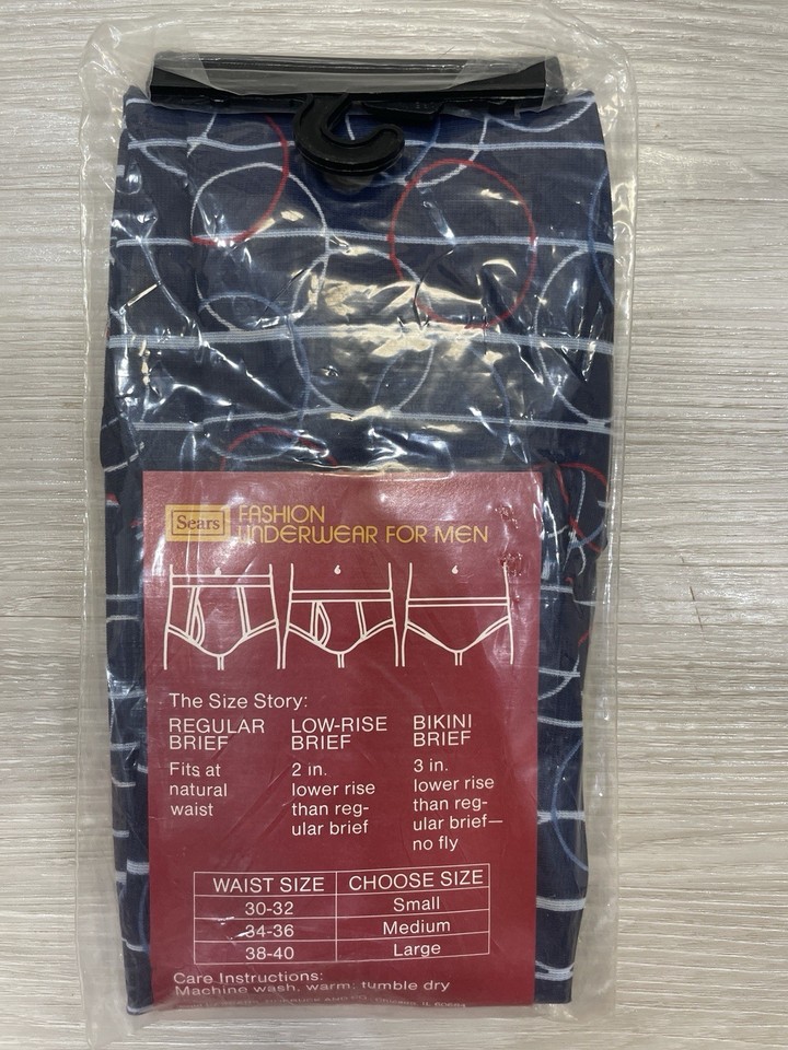 Vintage Sears Roebuck Fashion Underwear Low Rise Brief with Fly Men's ...