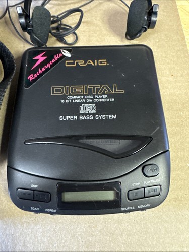 Craig Digital Compact Disc CD Player JC6011 W/ Case & Headphones FOR ...