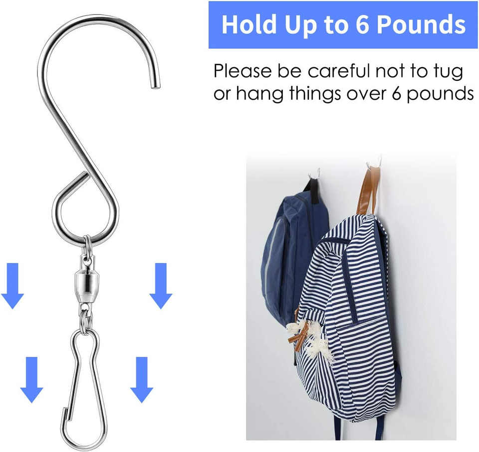 TecUnite 20 Pack Wind Spinner Swivel Hooks Clips for Hanging Wind ...