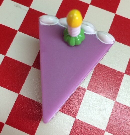 Play Food Purple Fun Dessert PARTY CAKE SLICE With Candle Kitchen 3D ...