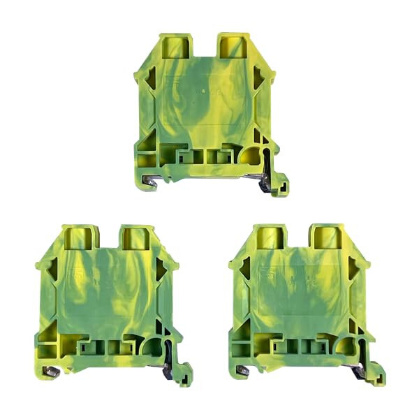 DIN Rail Ground Terminal Blocks 3 Quantity DK10N-PE Dinkle 6 - 20 AWG Gauge UL | eBay