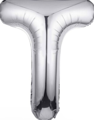 40 Inch, Single Silver Letter T Balloons Aluminum Hanging Foil | eBay