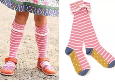 Matilda Jane Girls Locker Combo Pink Striped Socks Small New | eBay