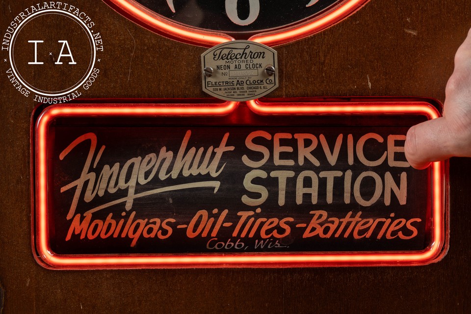 Vintage Telechron Neon Advertising Clock | eBay