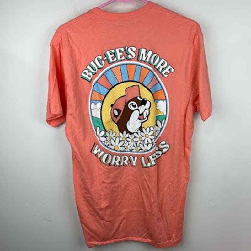 Buc-ee's More Worry less floral graphic short sleeve … - Gem