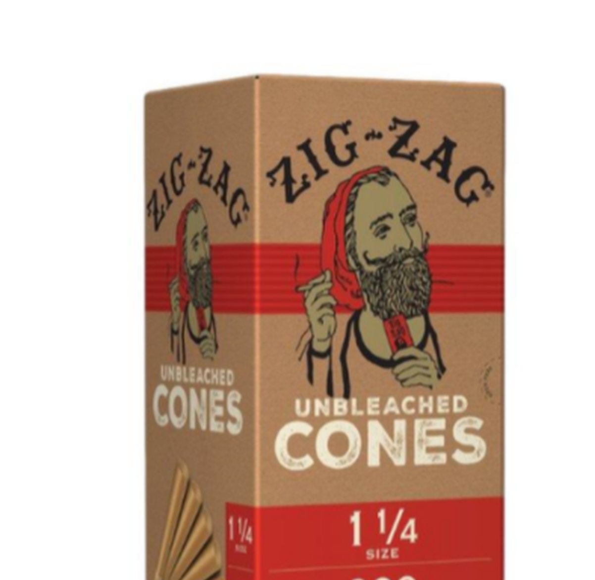 Zig-Zag 1 1/4 Size Unbleached Pre rolled Cone 100 Cones Free Shipping ...