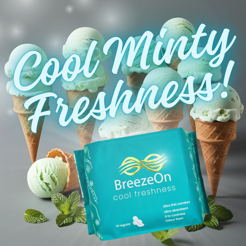 BreezeOn Cooling Sanitary Pads, hygiene, cool pads, menstrual pads ...