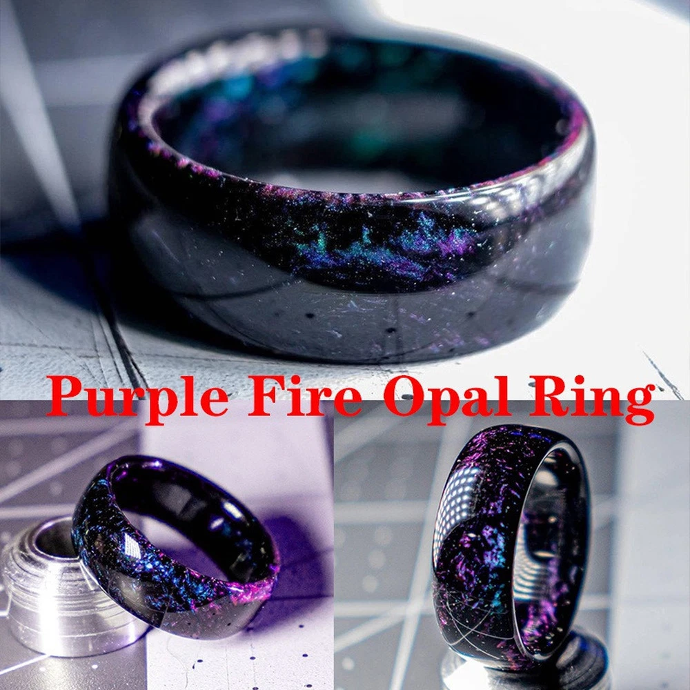 Rings With Purple Flames