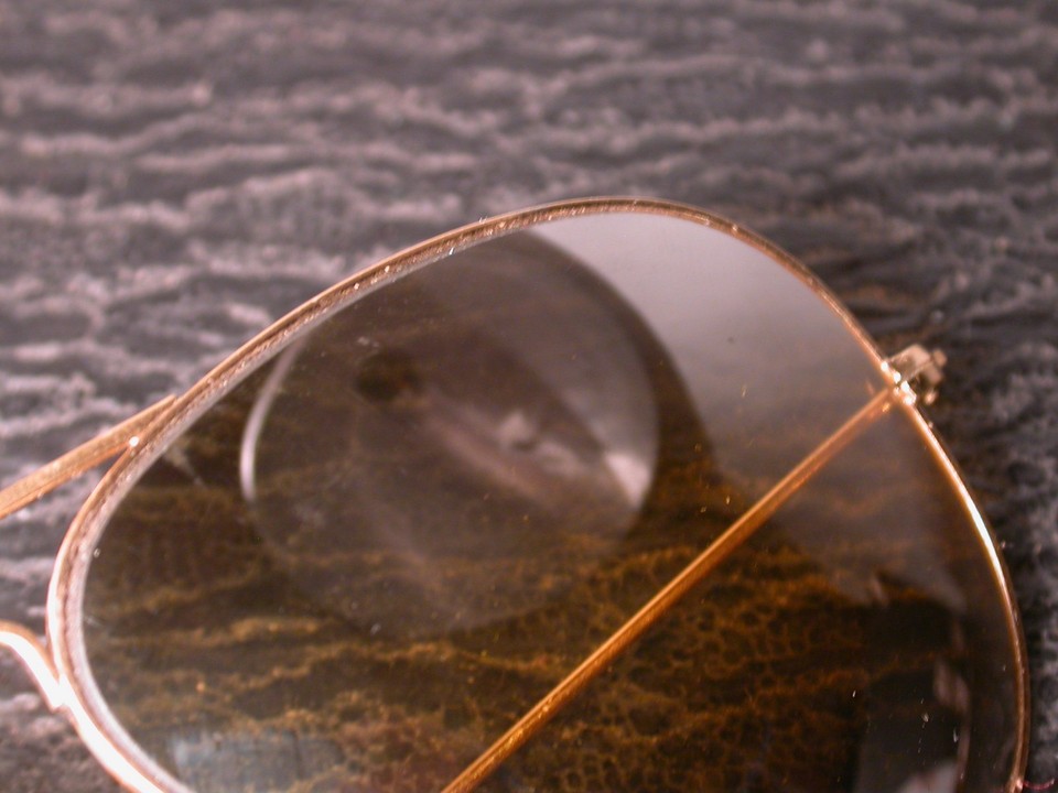 Vintage Ray Ban Gold Aviator Gradient Mirror Sunglasses Made in USA | eBay