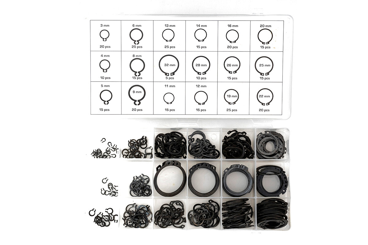 ASTA 300pc External Circlip Set Snap Ring Assortment Retaining Cir ...