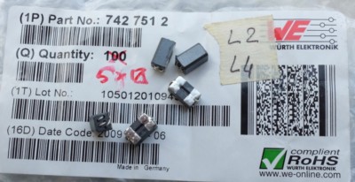 5x Wurth Elektronik WE 7427512 WE-SUKW SMD EMI Suppression 5-Hole ...