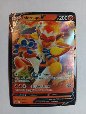 Pokémon TCG Infernape V SWSH Black Star Promos SWSH252 Holo Promo | eBay