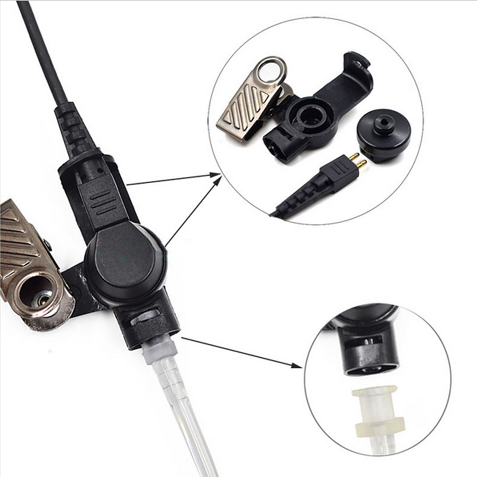 For Sepura STP8000 STP9000 STP8080 In-ear Walkie-talkie Air Duct ...